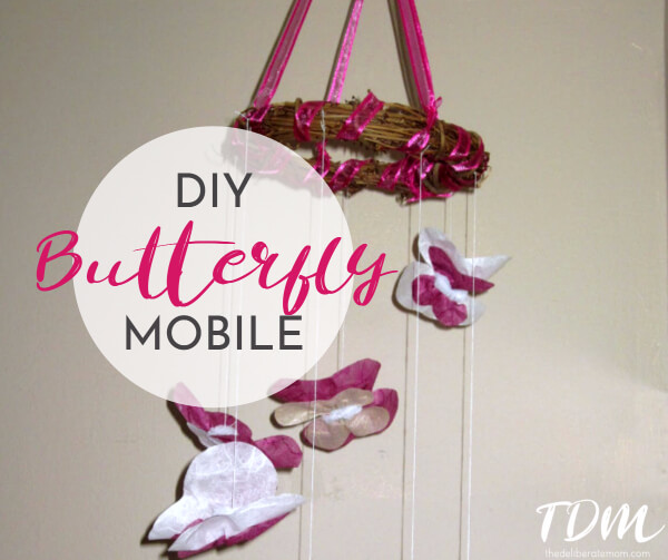 A DIY Butterfly Mobile For Baby's Bedroom